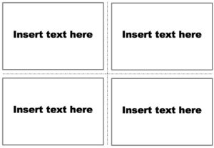 Flash Card Template for Word, Power Point, Google Docs, Slides ( FREE )