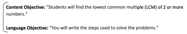 Content and Language Objectives Planning Template - Edutechspot