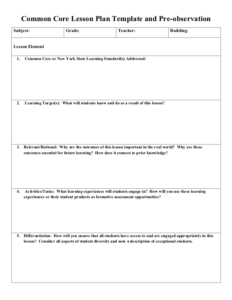 Lesson Plan Templates for Kindergarten - Edutechspot