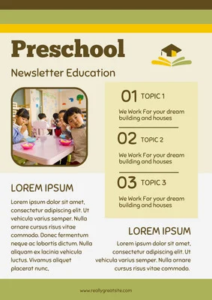 PreSchool Newsletter Template - [ FREE ] Edutechspot .com