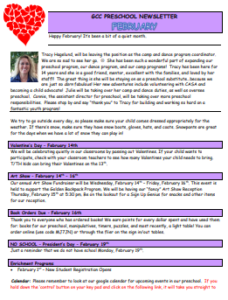 Catchy Preschool Newsletter Examples Ideas - [ REAL SCHOOLS ]