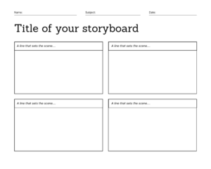 Storyboard Templates [ PPT, PDF, Word, Docs ] - Edutechspot