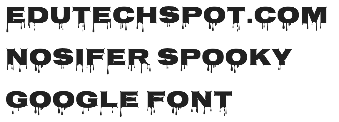 Halloween Fonts on Google Docs - Edutechspot