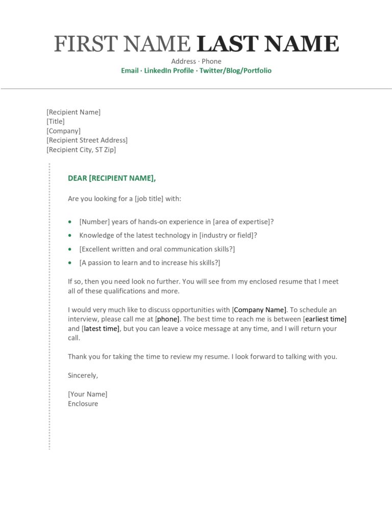 Covering Letter Template Word Edutechspot