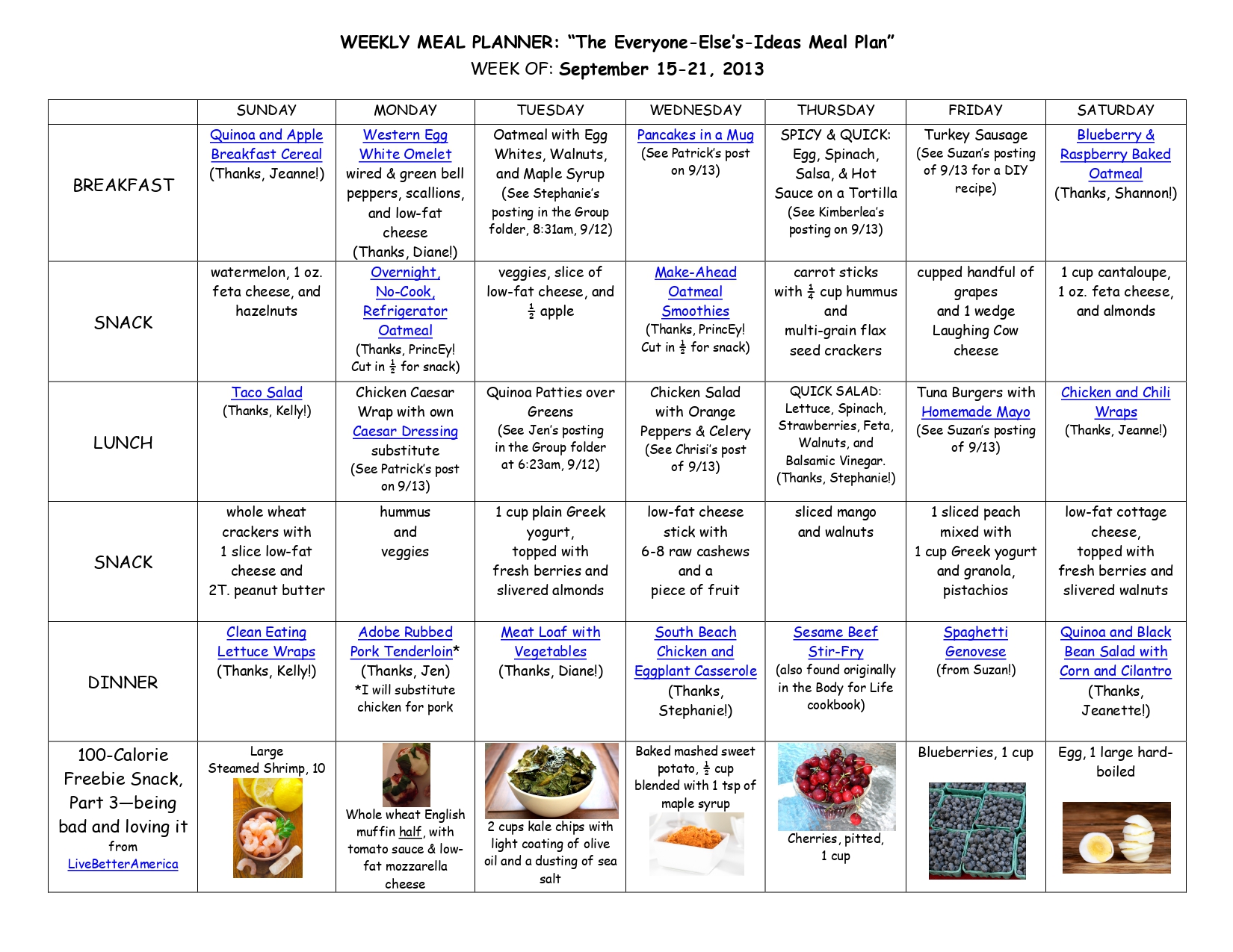Google Docs Meal Planner - Edutechspot