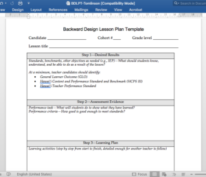 Backward Design Lesson Plan Template - Edutechspot